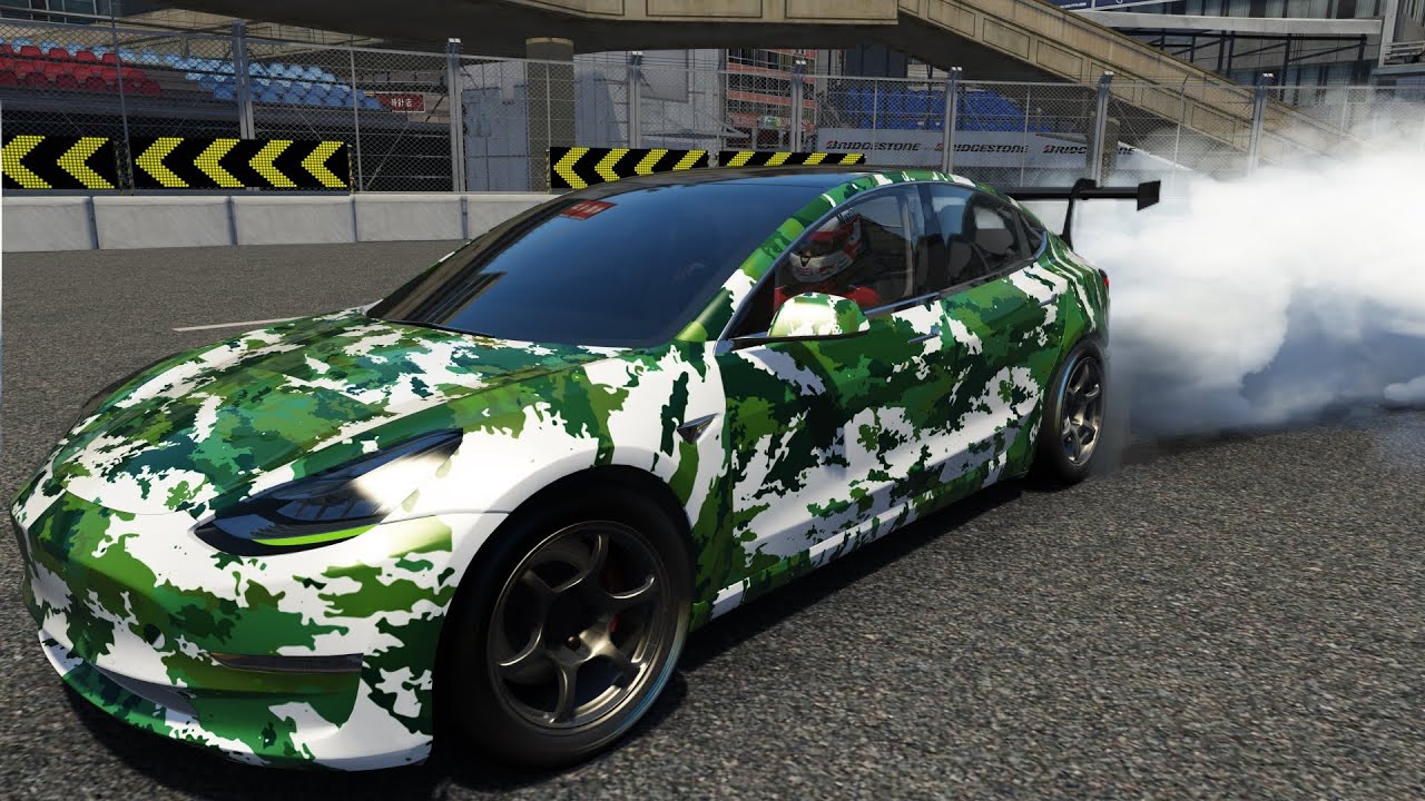 Tesla Model 3 Mountain Pass Performance Tokyo Drift - Assetto Corsa ...