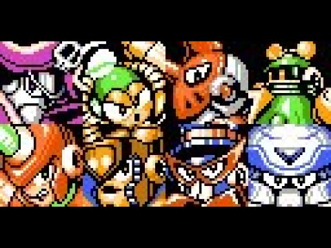 Mega Man & Bass (MMM) All 8 Robot Masters Buster Only - YouTube