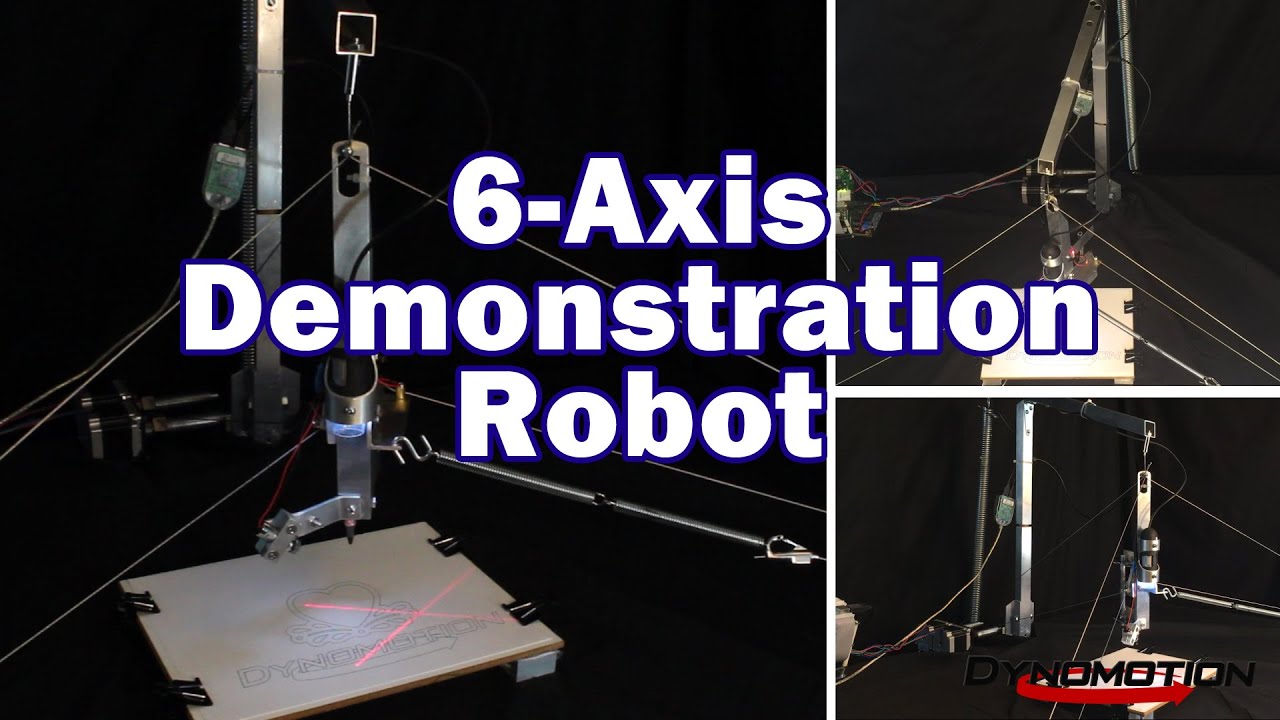 Dynomotion's 6-Axis Cable-Driven Demonstration Robot - YouTube
