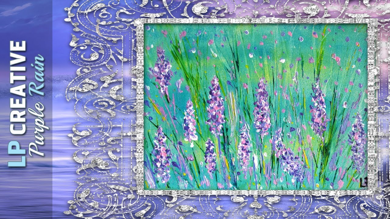 PURPLE RAIN – Easy Abstract Lavender Field Painting & Palette Knife ...