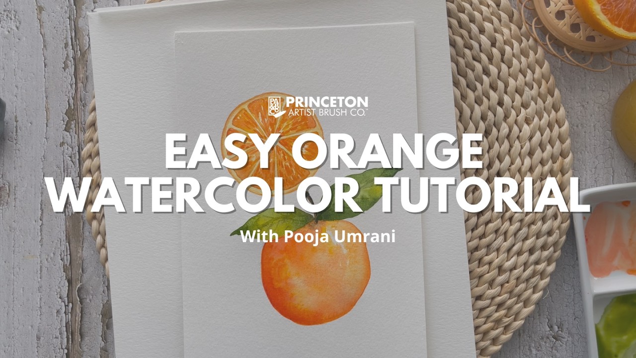 Easy and Vibrant Watercolor Orange Tutorial - YouTube