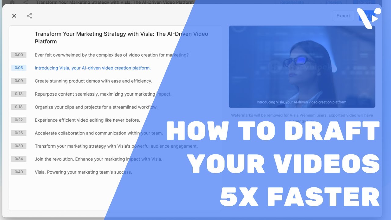 How to Draft your Videos 5X Faster with Visla's AI Video Generator ...