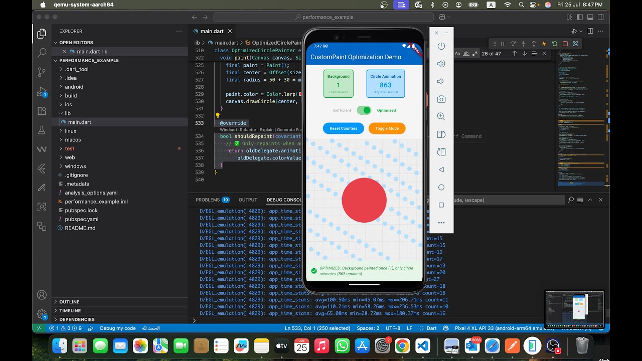 Flutter CustomPaint ⚡️ كيف تحسن الأداء باستخدام shouldRepaint - YouTube