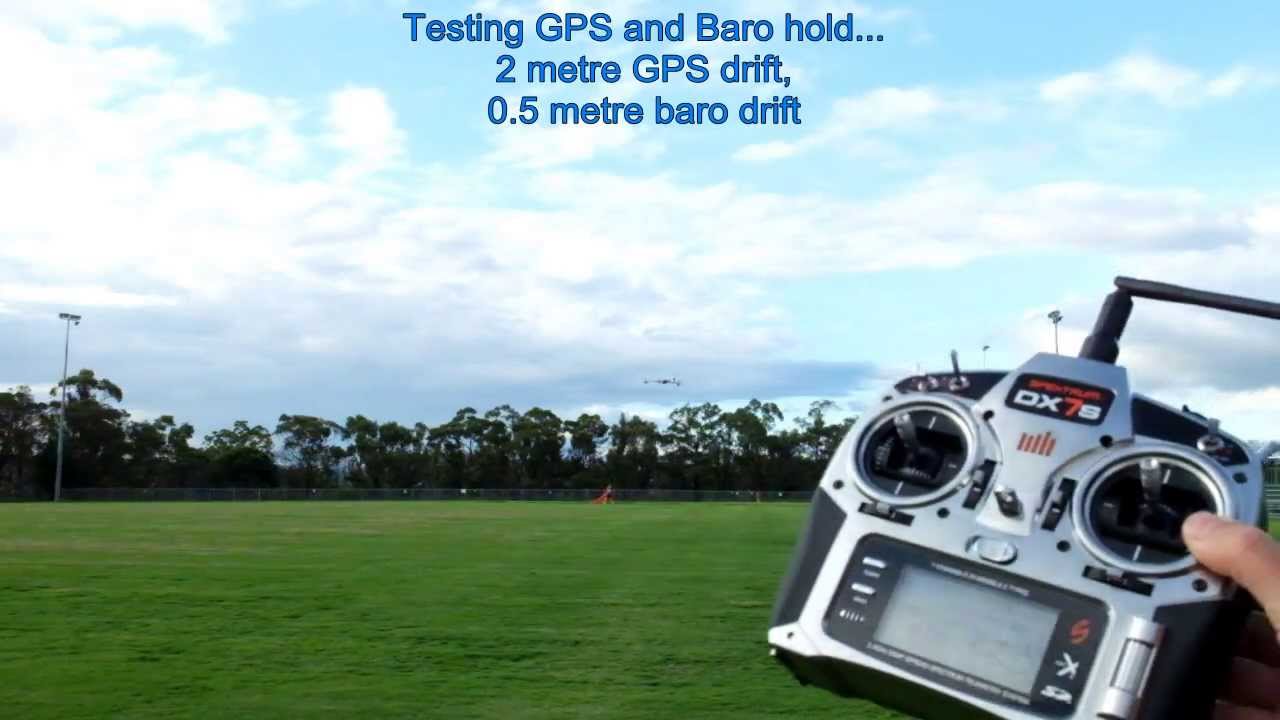 Hobbyking X900 Tricopter Test Flight 1 (MultiWii Pro FC running MW2.2 ...
