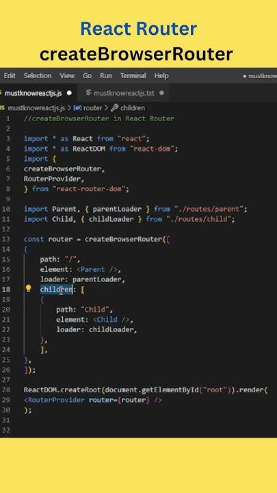 Must Know #react router createBrowserRouter concept #shorts #hindi - YouTube