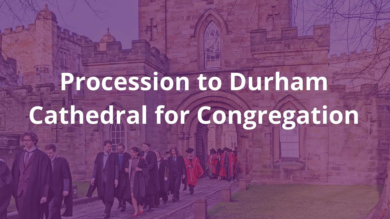 Graduands from Durham University on their procession from Durham Castle ...