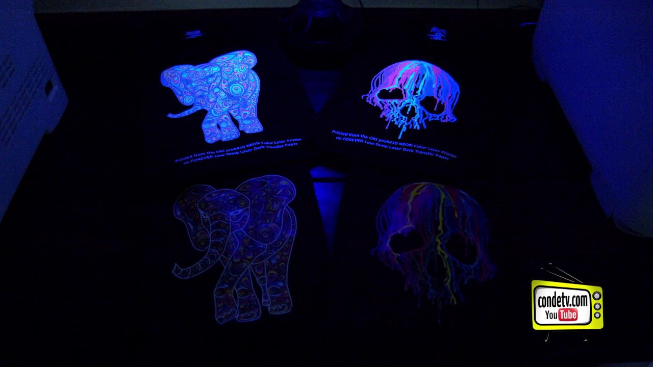 OkiData® Pro 6410 Neon Color vs the Oki C711WT Printer - YouTube