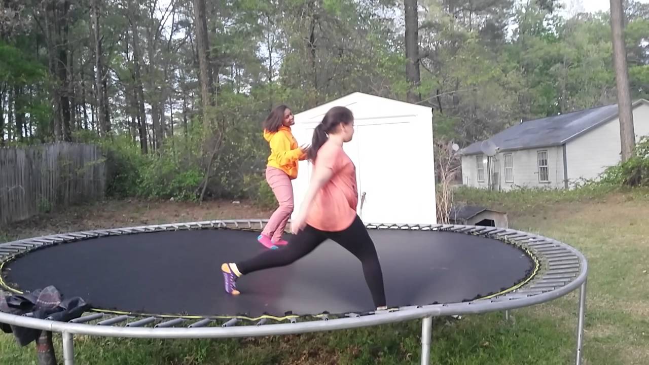 Trampoline challenge lol made it up!!!!! - YouTube
