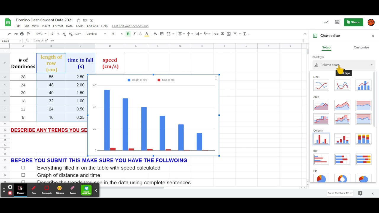 Domino Dash Student Data Graphs Walkthrough - YouTube