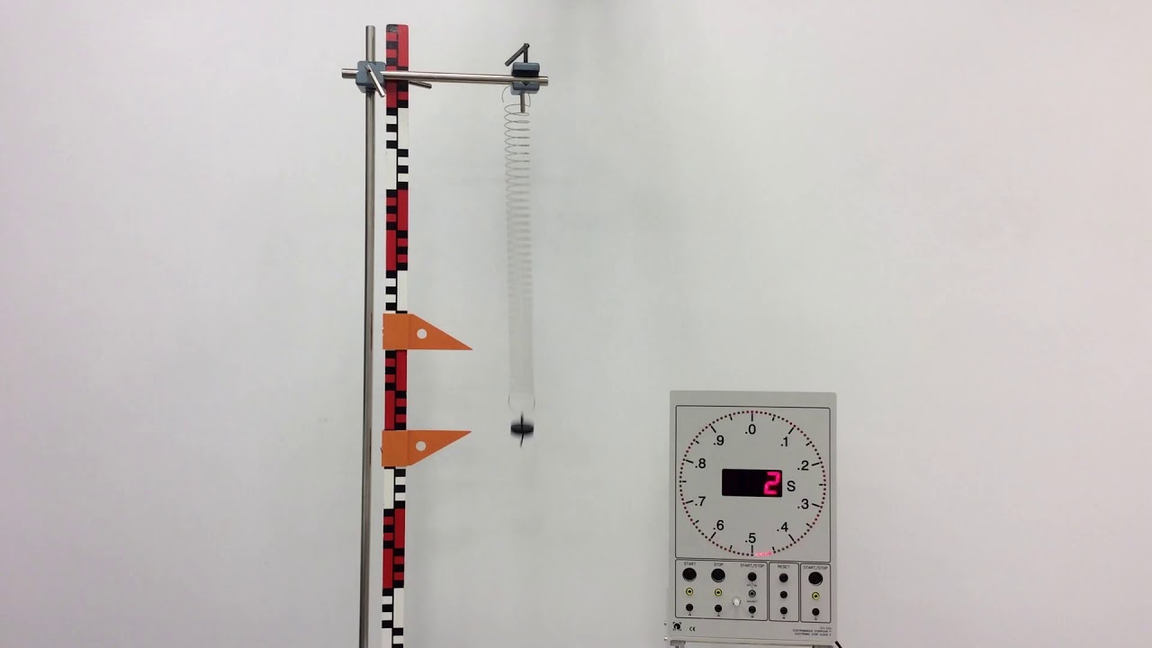 Federpendel mit unterschiedlicher Auslenkung - YouTube