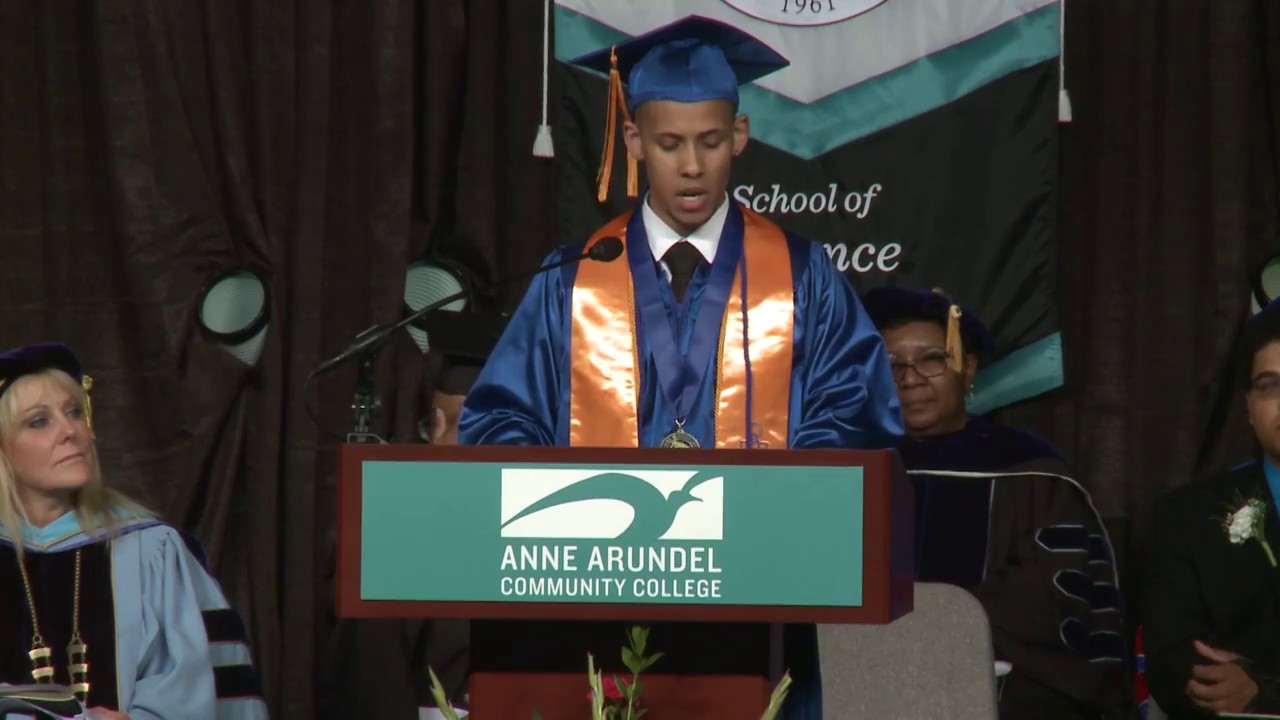 AACC Commencement 2017 Valedictorian Address - YouTube