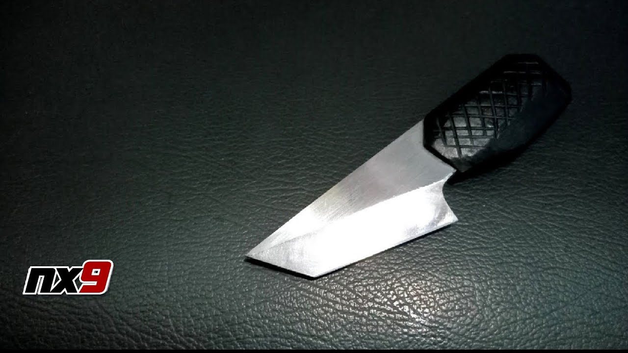 make a small knife very sharp, razor sharp making a diy knife - YouTube
