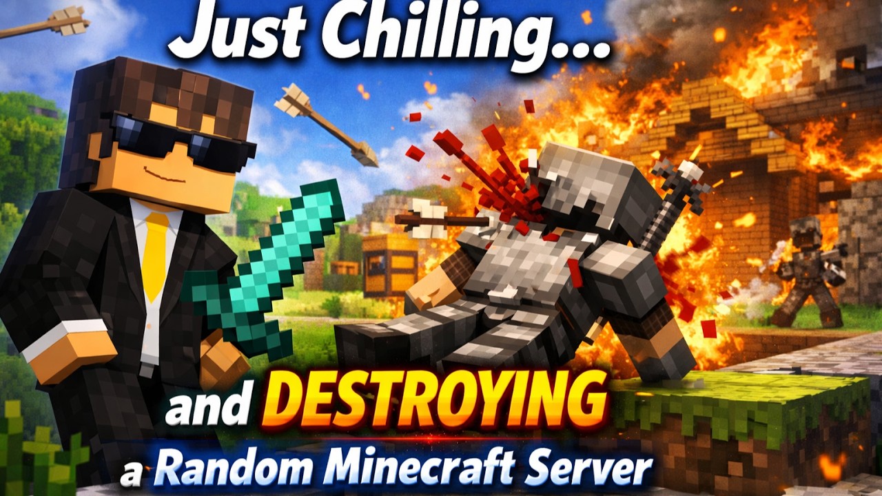 POV: Just Chilling… and Destroying a Random Minecraft Server - YouTube