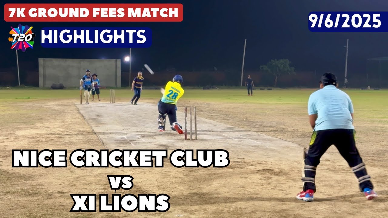 7K ground fees match | nice cricket club vs xi lions | t20 highlights # ...