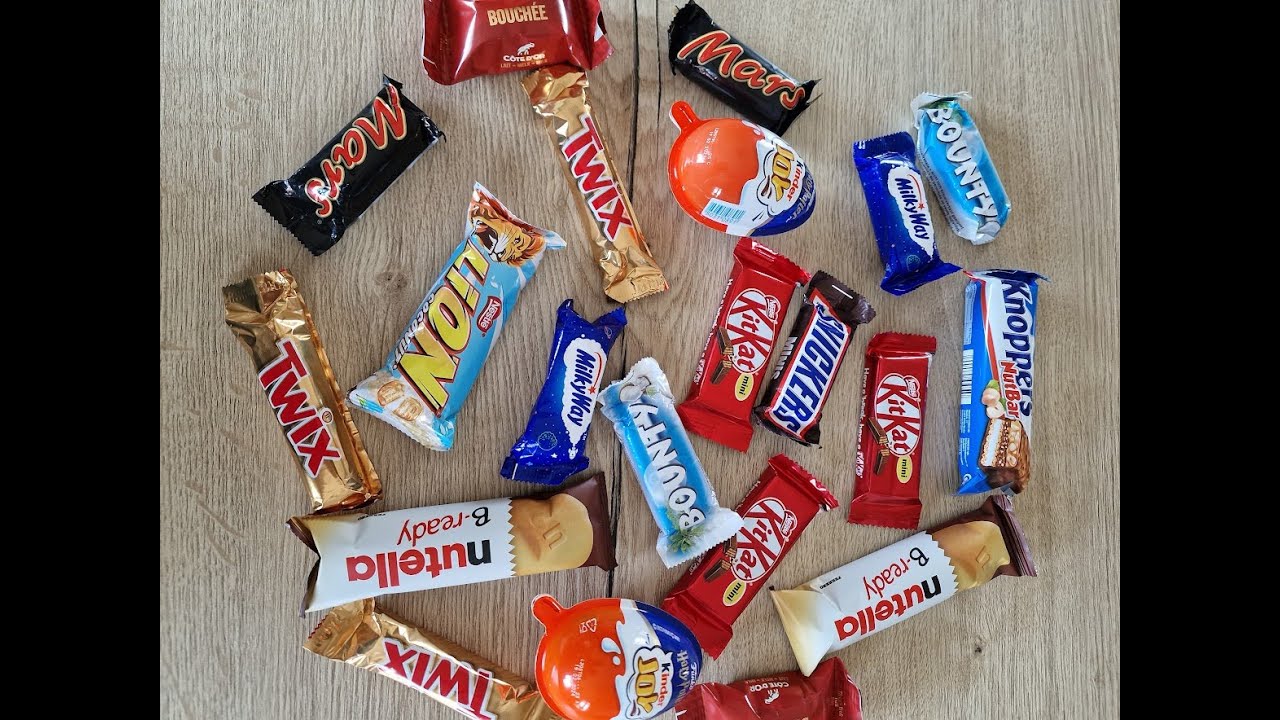 Some Lot's Choclate ASMR 36 Unpacking Kit Kat Twix Nutella B-ready ...