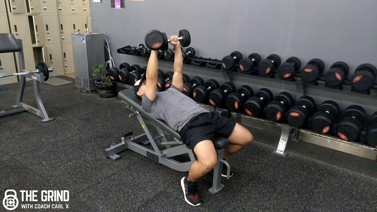 Inclined Bench Press - Alt, DB - YouTube