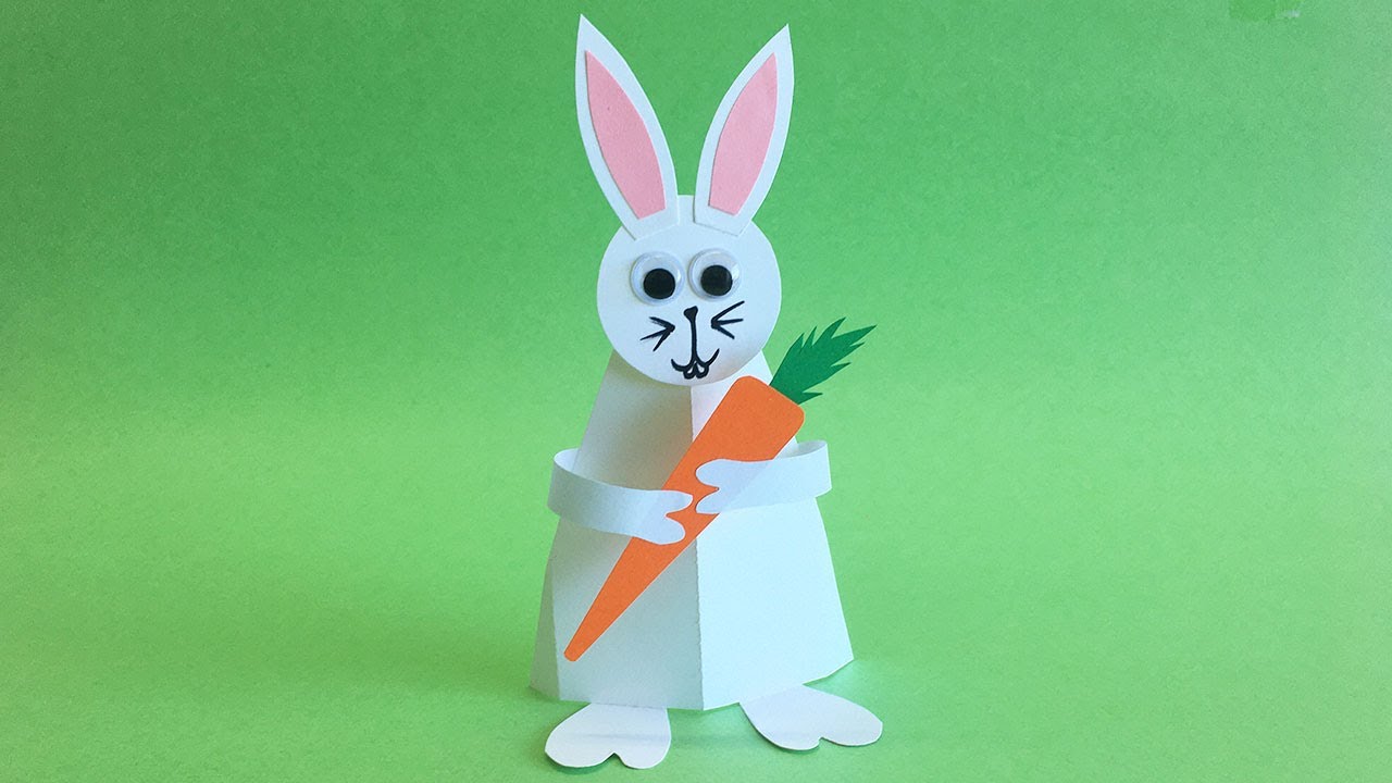 Paper Rabbit with Carrot | Easter Bunny DIY Craft Ideas - YouTube