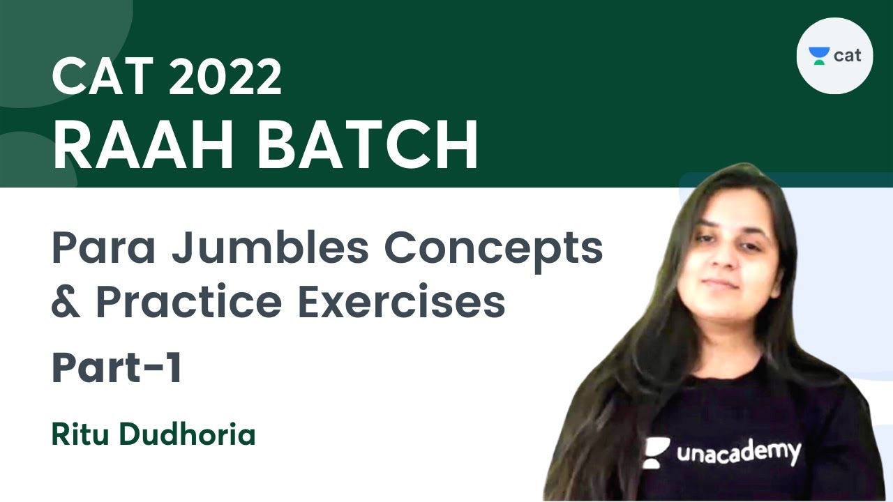 RAAH Batch | Para Jumbles Concepts & Practice Exercises | Part -1 | CAT ...