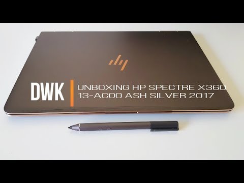 Unboxing HP Spectre X360 13 2017 Ash Silver pen supported - YouTube