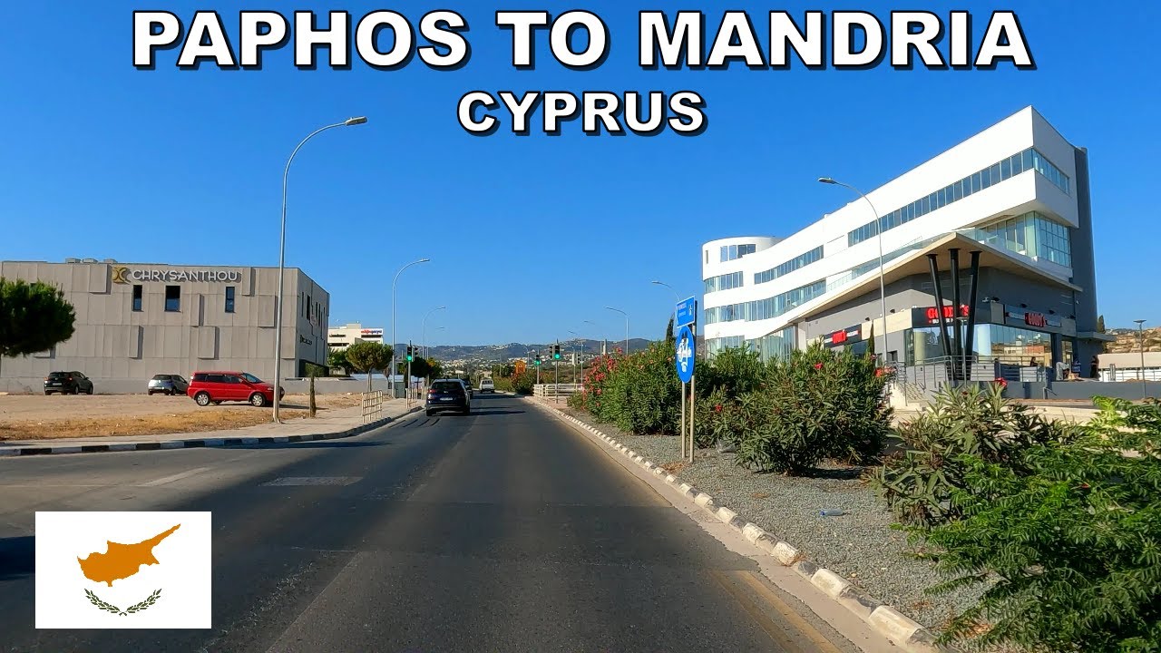 DRIVING from PAPHOS CITY to MANDRIA VILLAGE in CYPRUS 4K (60fps) - YouTube