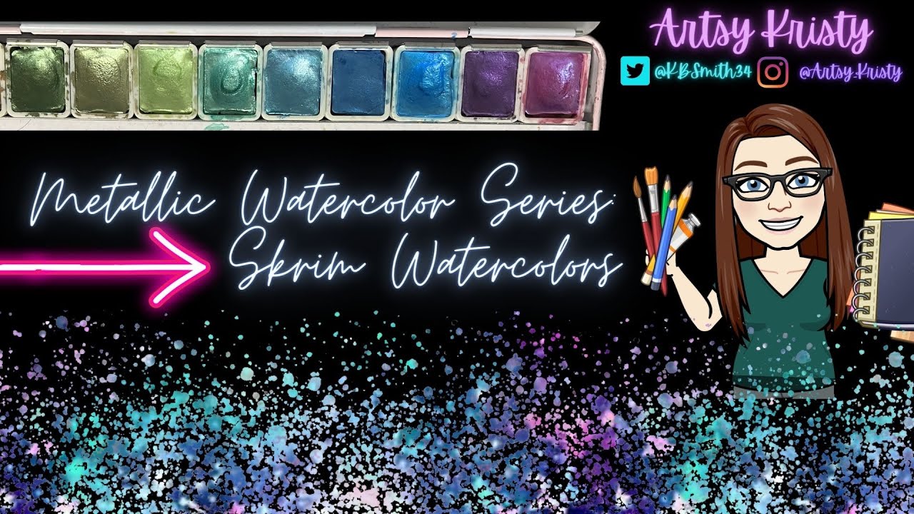 Metallic Watercolor Series: Skrim Watercolors - YouTube
