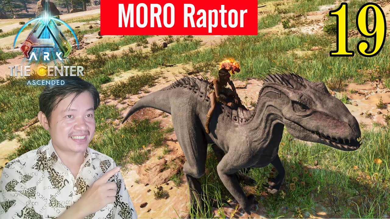 អាមួយនេះគ្រោះថ្នាក់ណាស់😲Taming Moro Raptor Ark Ascended The Center[EP19 ...
