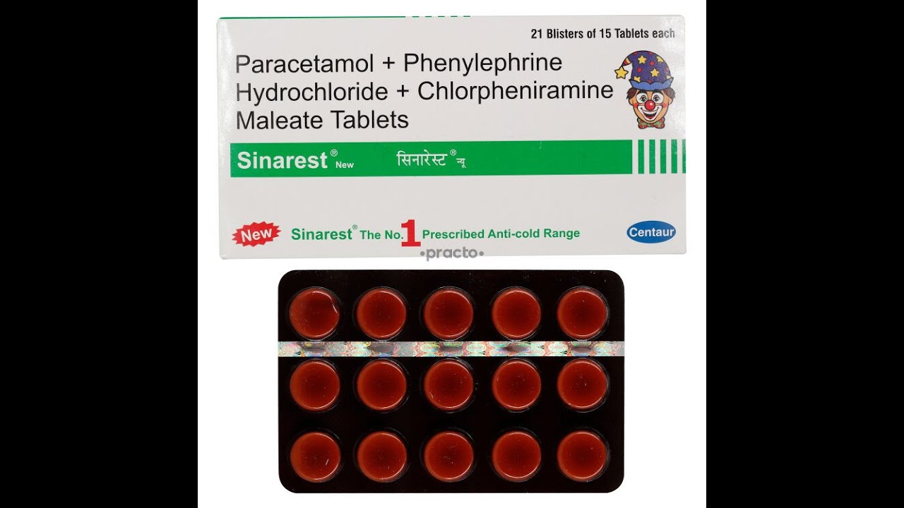 Sinarest Tablet Uses #sinarest #paracetamol #phenylephrine ...