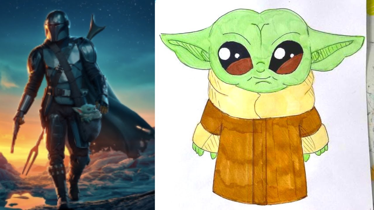 How To Draw Baby Yoda | The Mandalorian - YouTube