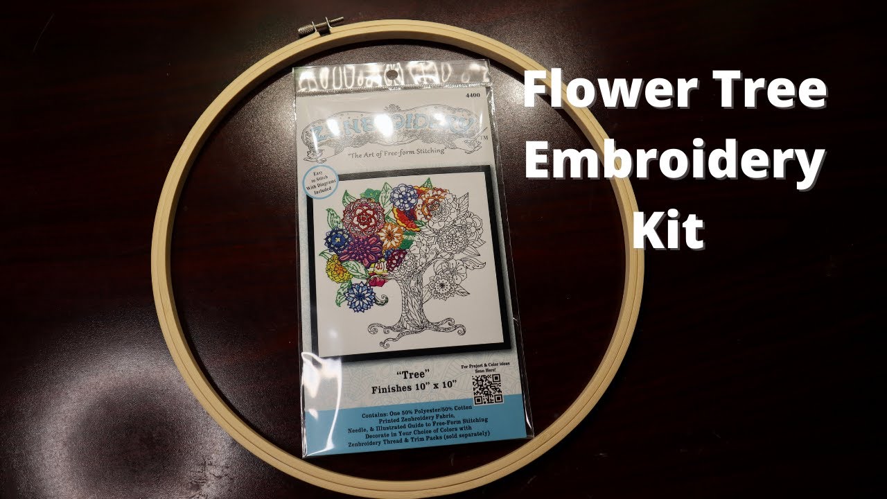 Flower Tree Embroidery Kit by Zenbroidery - YouTube