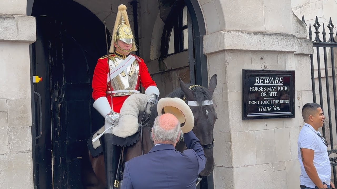 Guard and Horse Show POWERFUL Respect to Old Guard Veteran - YouTube