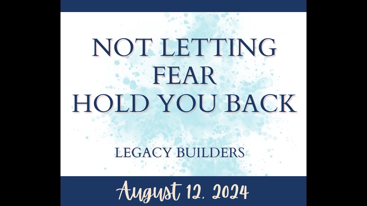 Not Letting Fear Hold you Back - YouTube