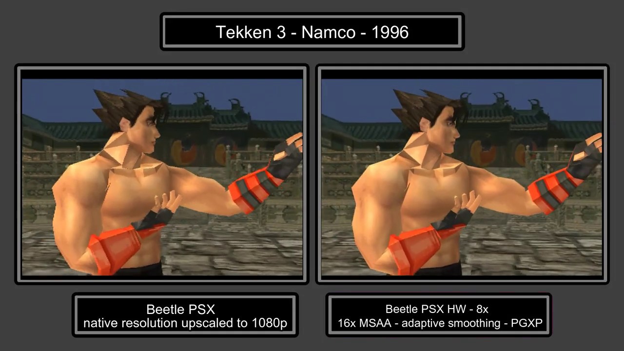 Tekken 3 - Retroarch Beetle PSX HW - 8x resolution, 16x MSAA, Adaptive ...