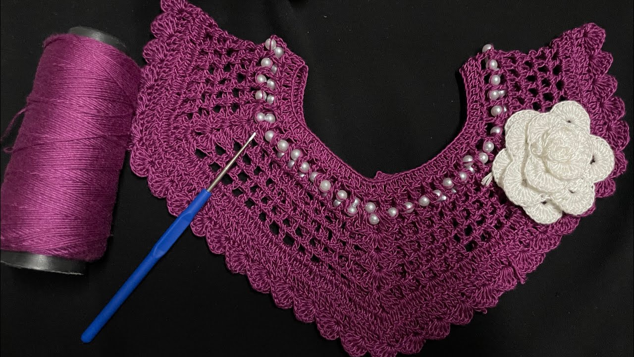 New Crochet Neck Design & Full Tutorial. - YouTube