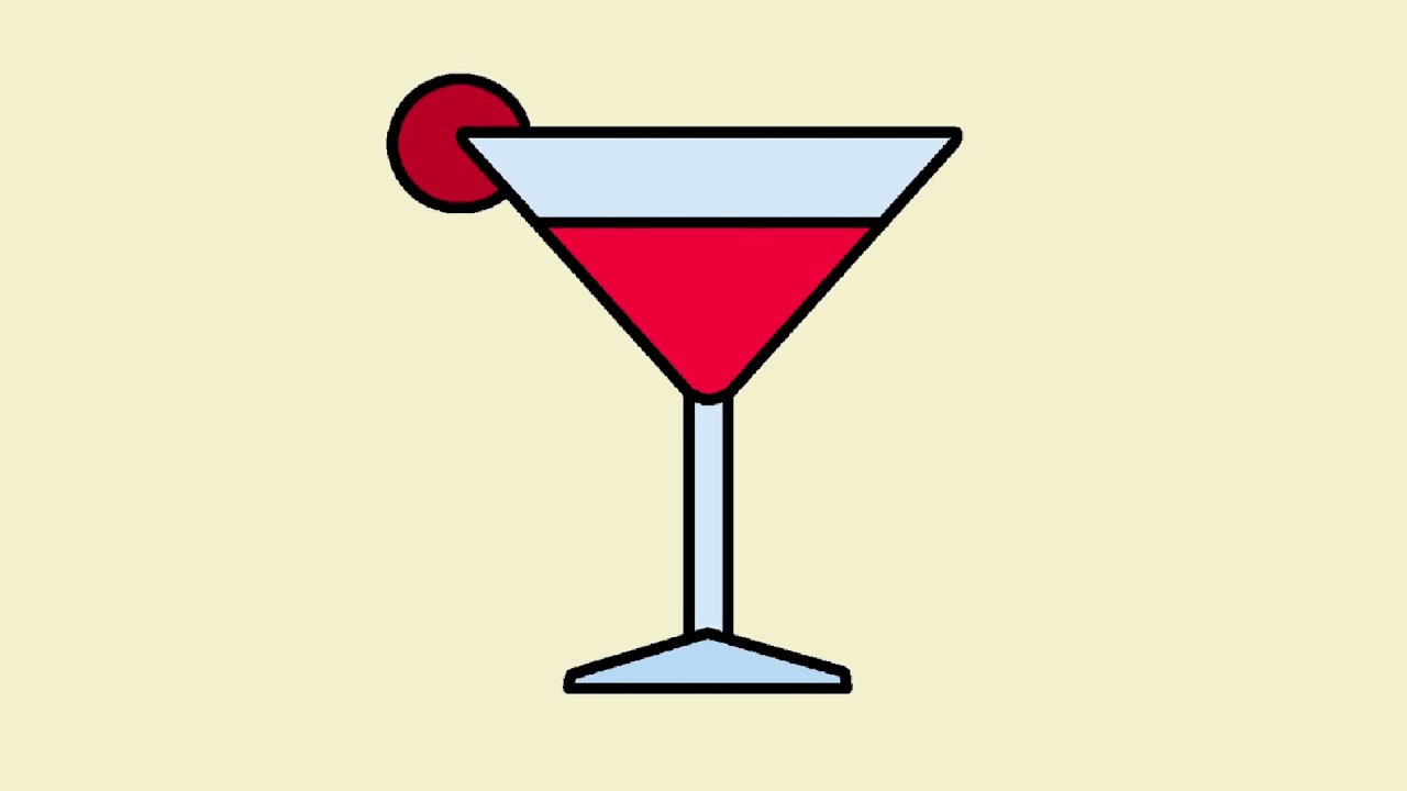 How to Draw Cocktail, Cocktail Drawing, Draw and Color Cocktail, Draw ...