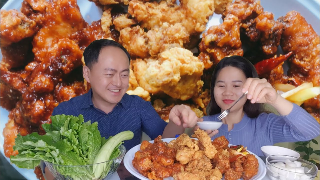 Chicken Gà chiên Hàn Quốc ăn hoài ghiền mãi 한국치킨 중독되는 맛(노랑통닭) - YouTube