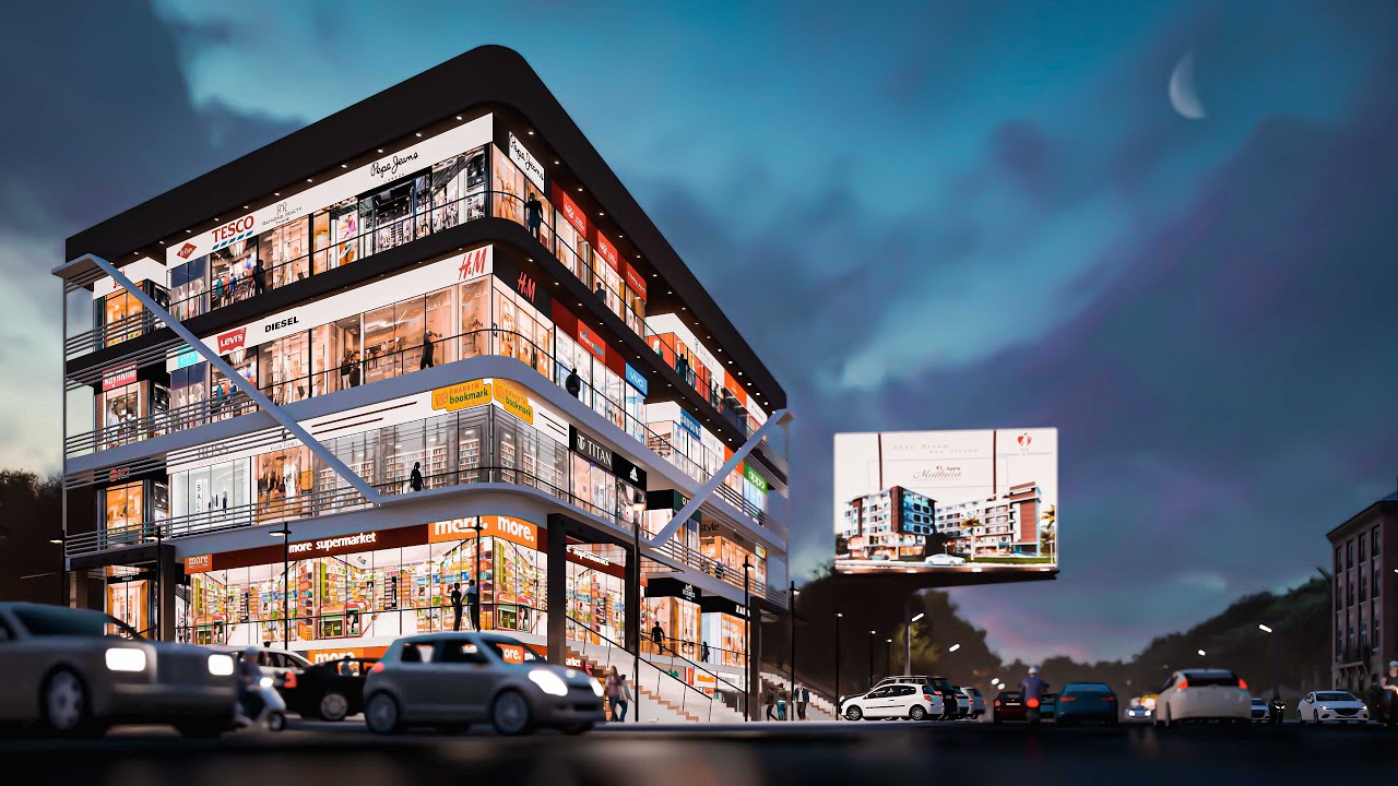 SMART CITY | Shopping Center | CINEMATIC WALKTHROUGH | Lumion - YouTube