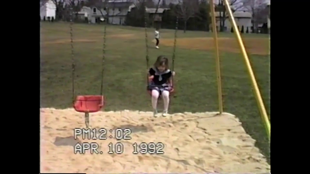 April 10, 1992 Laubach Park with Alyssa and Shooting Hoops with Dad ...