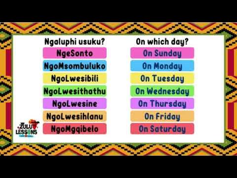 How to say On which day of the week in isiZulu - How to speak isiZulu ...