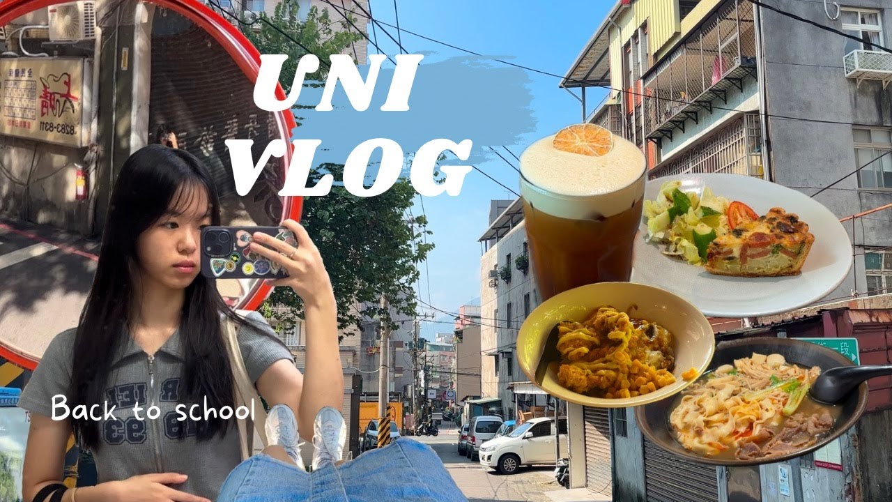 Uni vlog : student diaries, first week of school, part time job, cafes ...