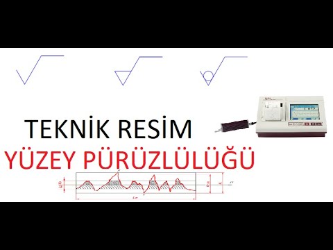 Teknik Resim Yüzey işaretleri , Pürüzlülülüğü Konu Anlatımı ve Örnekler