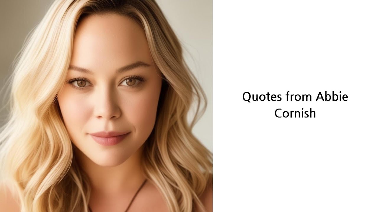 Quotes from famous Abbie Cornish - YouTube