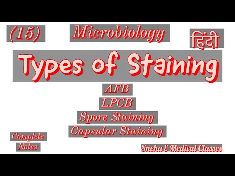 Types of Staining!! Differential!! AFB!! Gram staining!! LPCB!! Spore Staining !!Capsular ...
