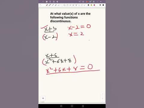 How To Determine At Which Point A Function Is Discontinuous. - YouTube