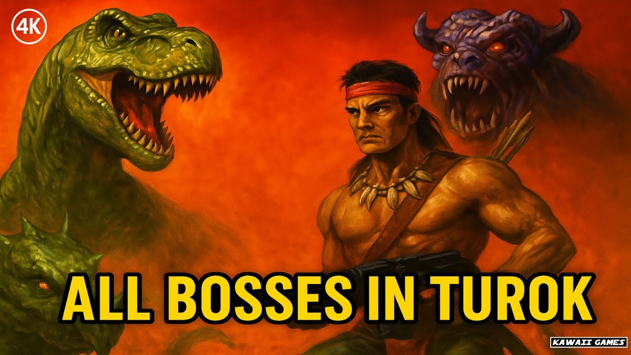 Turok: Dinosaur Hunter ALL BOSSES [N64🔴] - YouTube