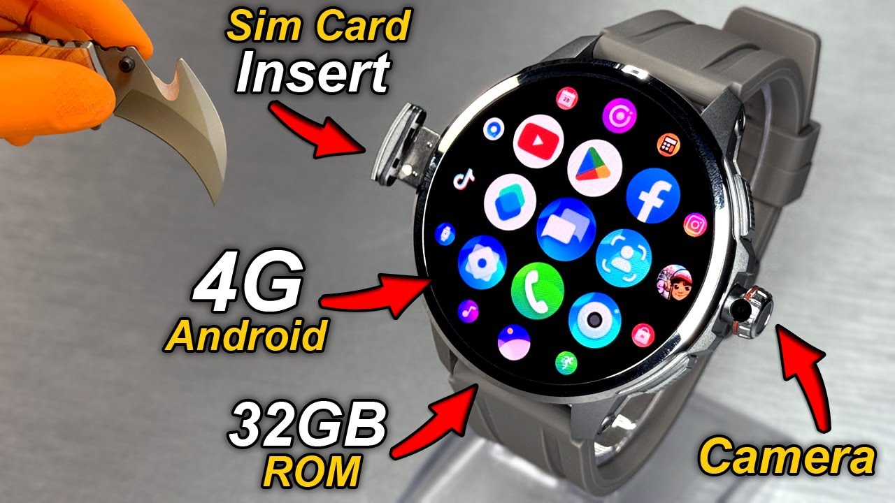 H99 4G Android SmartWatch With SimCard Insert & Camera⚡️3GB RAM + 32GB ...