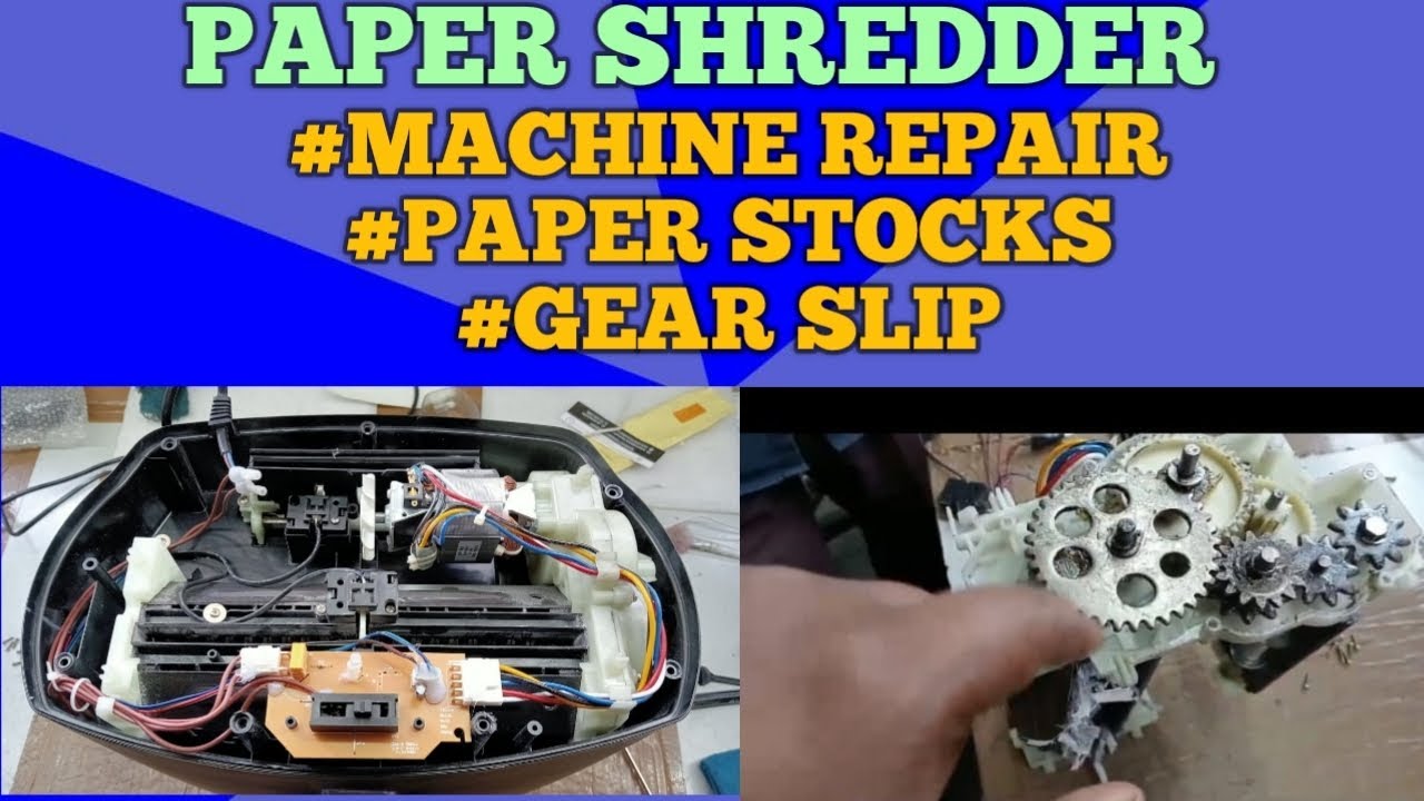 Paper shredder machine repair #motorepair#gear #blade # ...