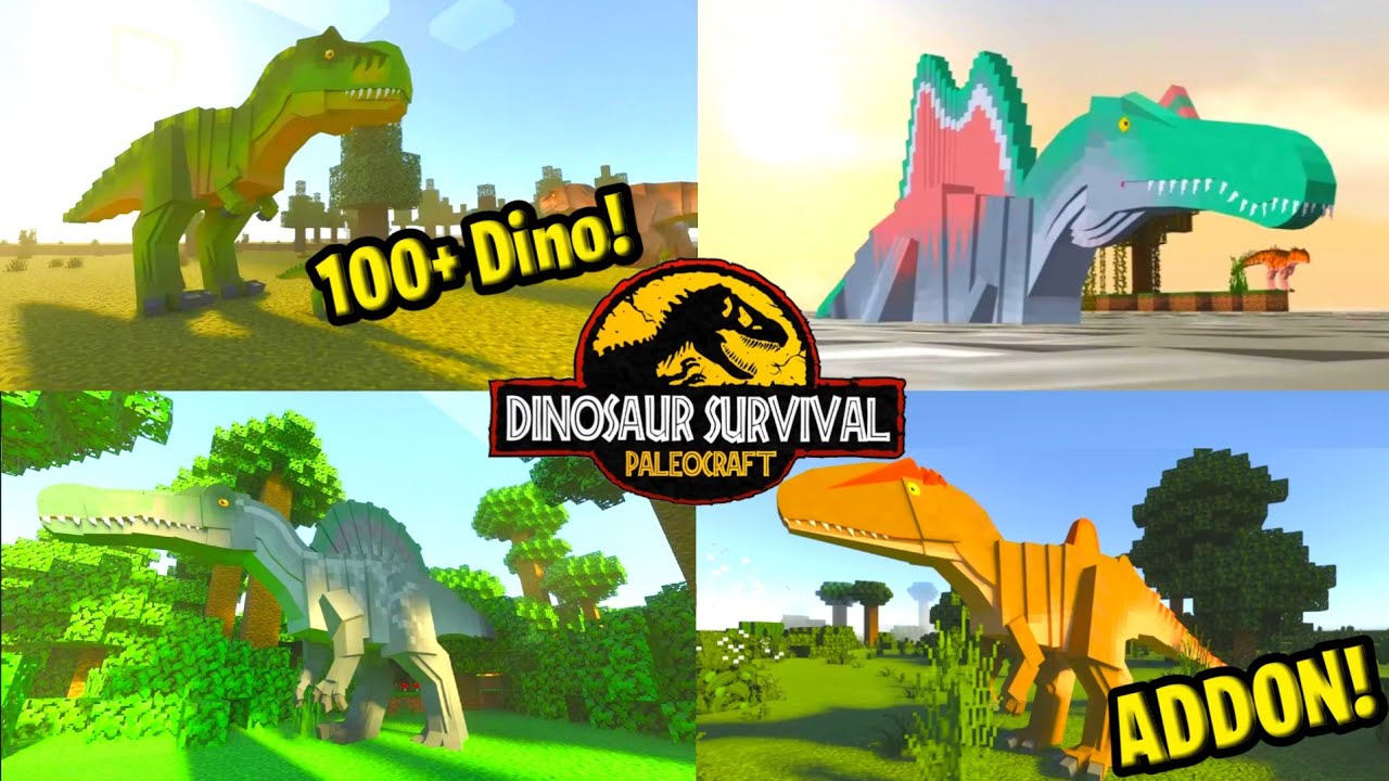 Paleocraft Addon For MCPE! | 105+ Dino (1.16+) - YouTube