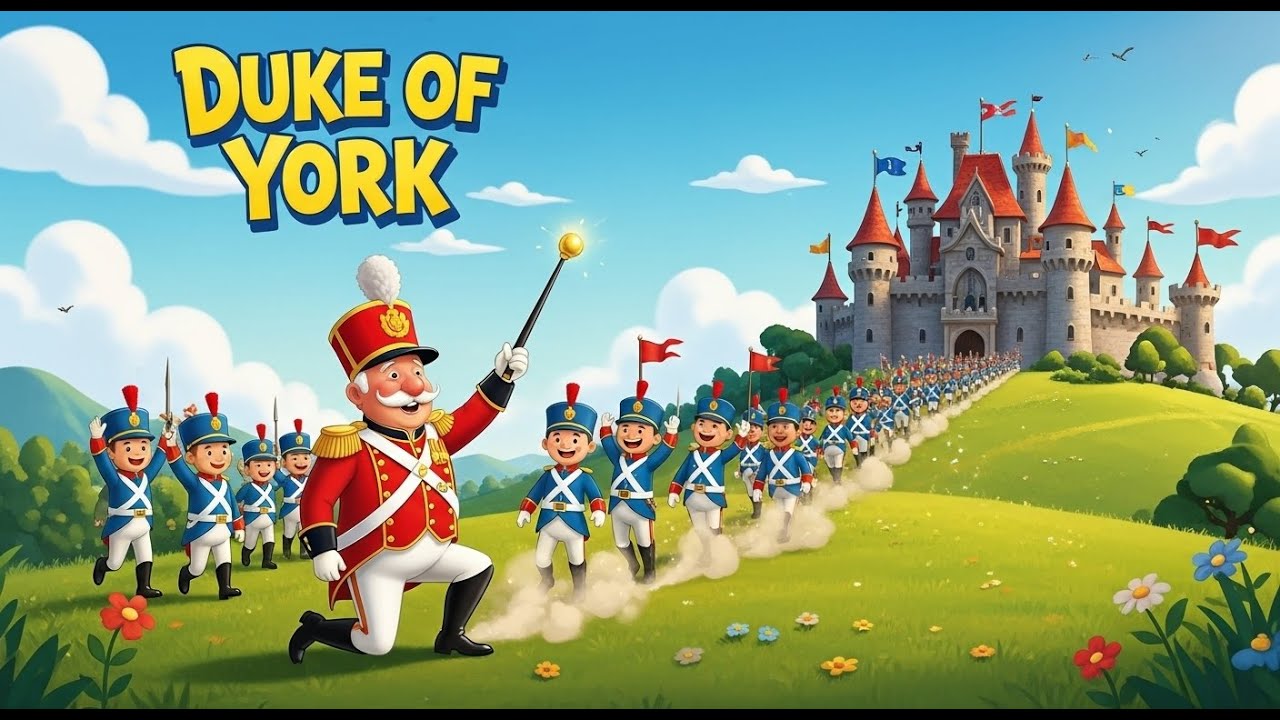 The Grand Old Duke of York Song | Marching Up the Hill | Baby Learning ...