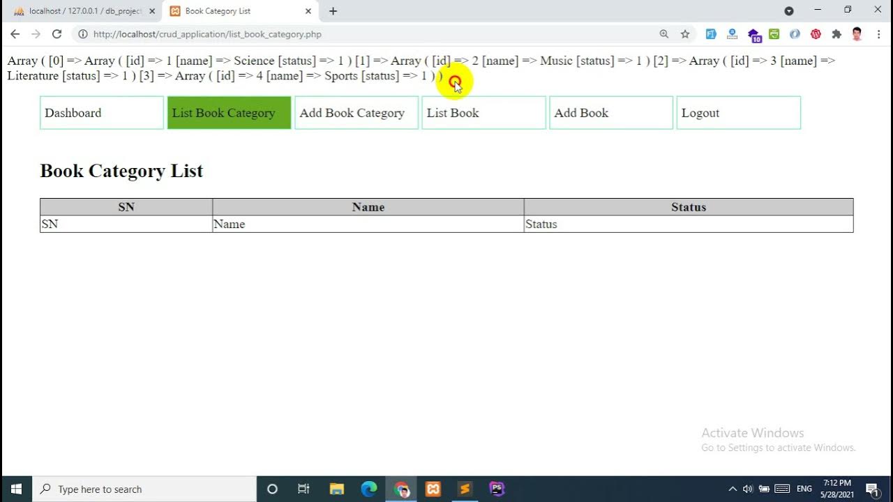 Basic Curd Operation Php Part 5 Php Project Development Mysql List And Detail Page Operation