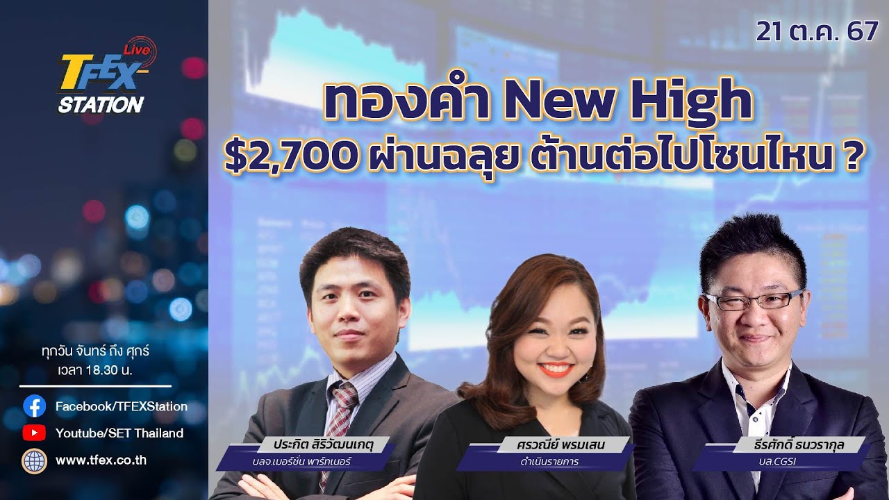 TFEX Station วิเคราะห์ราคาสินทรัพย์ตลาดฯ Futures 21/10/2024 - YouTube